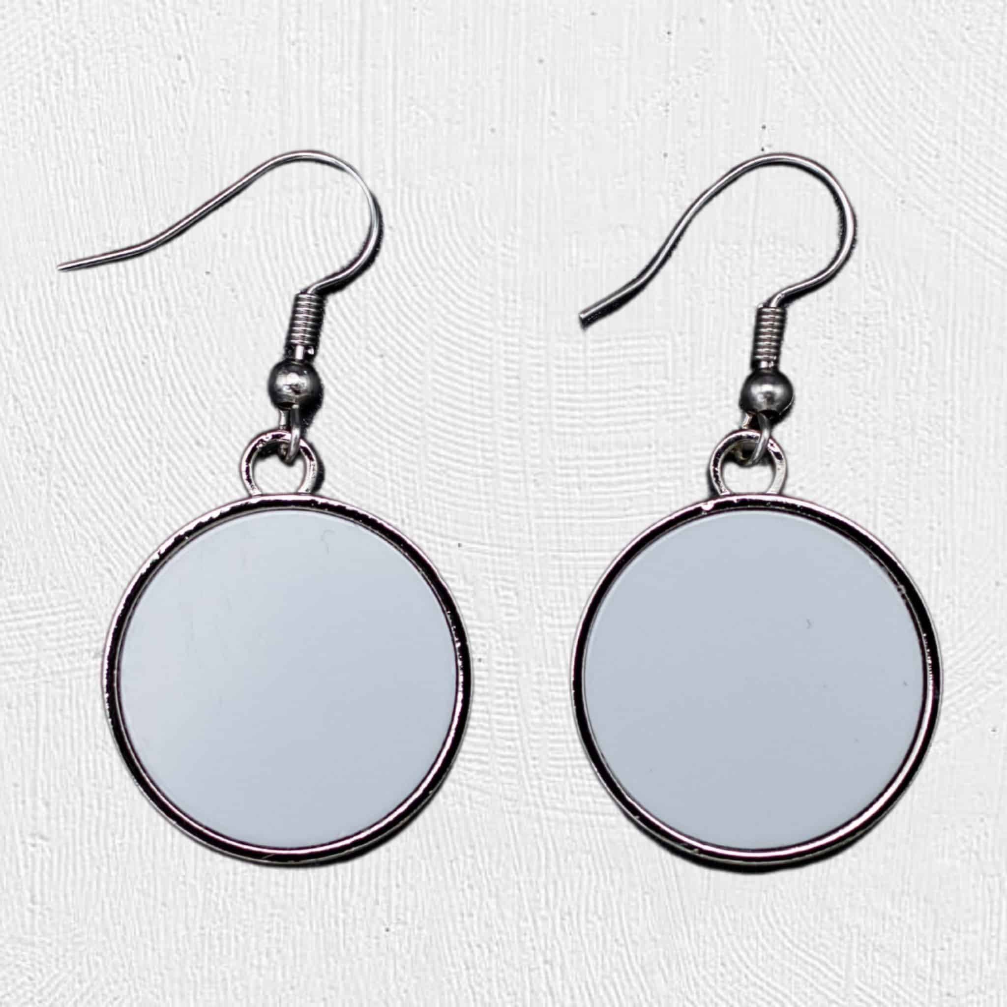 Jewellery (Round Earrings; Pair; Metal) – Sublimation Supplies Online Shop