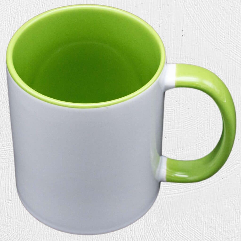 Mug (Lime Green; Two Tone; 11oz; Ceramic) – Sublimation Supplies Online ...
