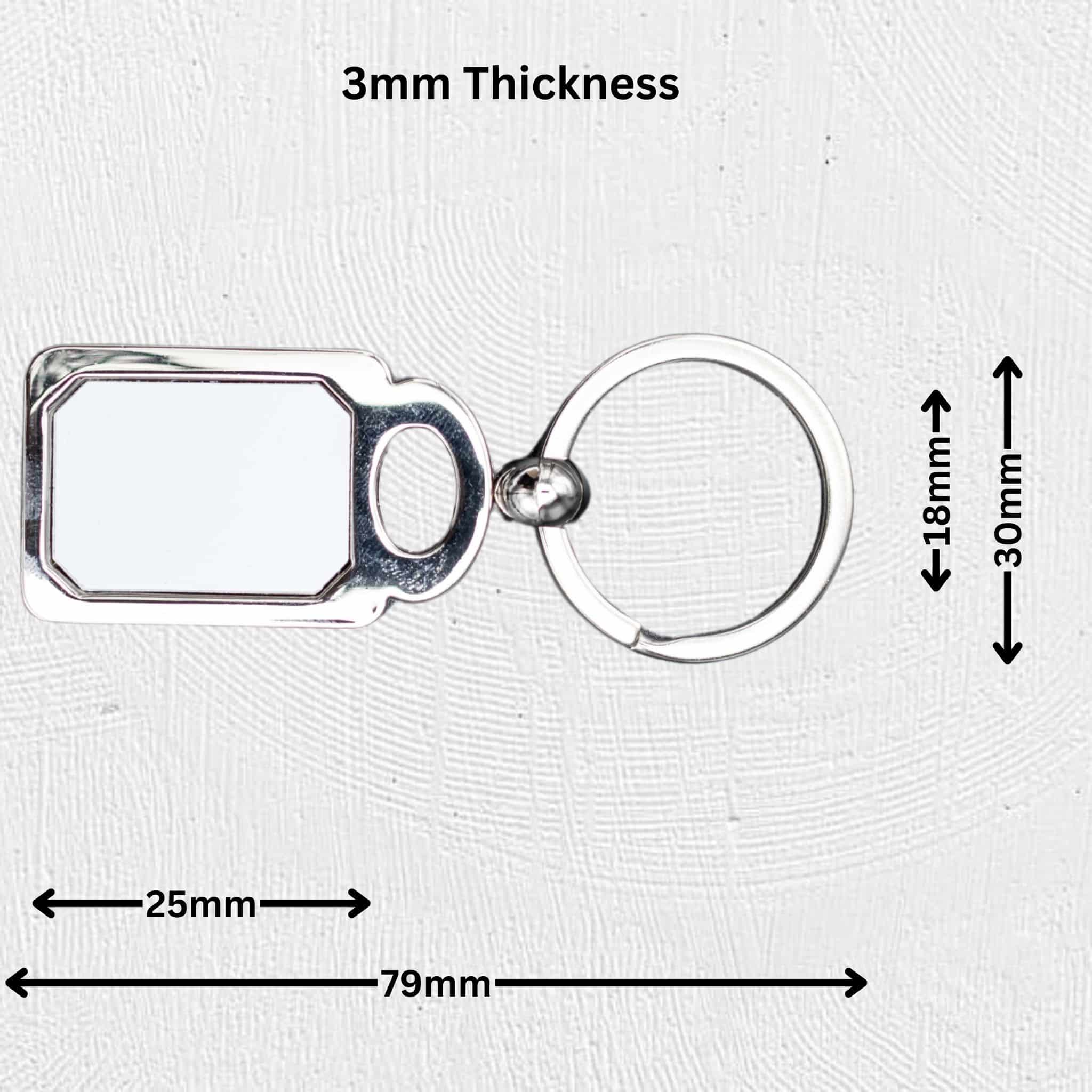 Modern Keyring (Metal; Each) – Sublimation Supplies Online Shop
