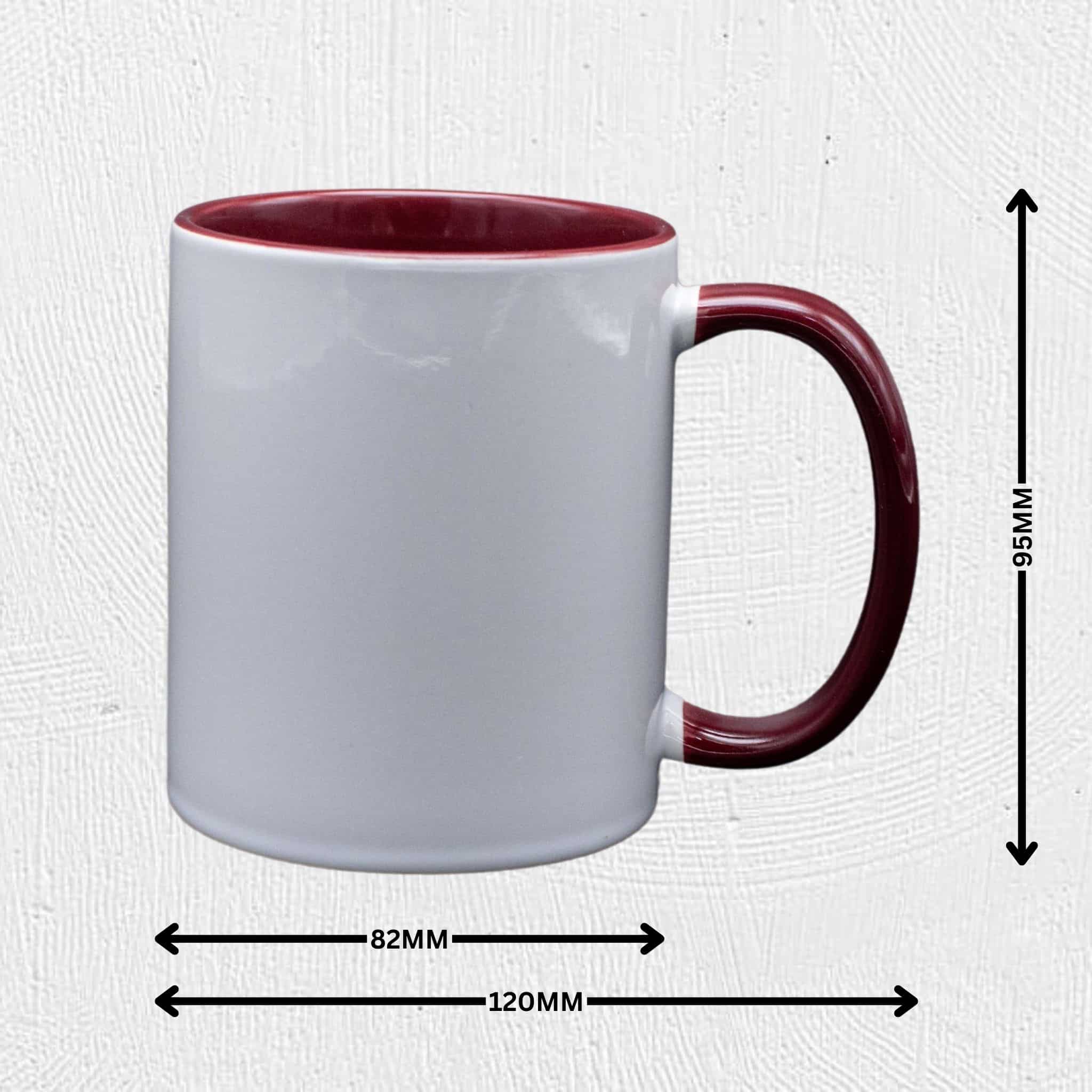 Mug (Maroon; Two Tone; 11oz; Ceramic) – Sublimation Supplies Online Shop