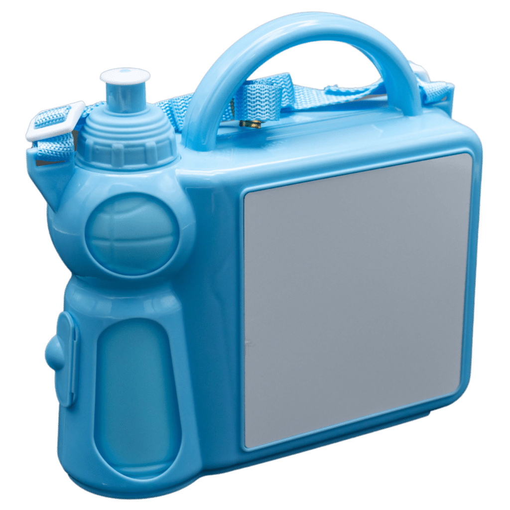 Lunch Box (Blue; Rectangle; Plastic with metal plate for sublimation ...