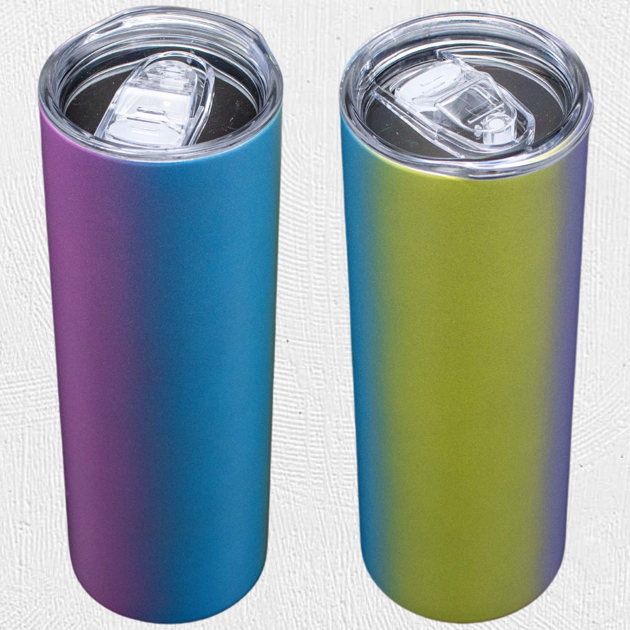 Skinny (20oz; Stainless steel; Rainbow Shimmer; Sublimation; Double ...