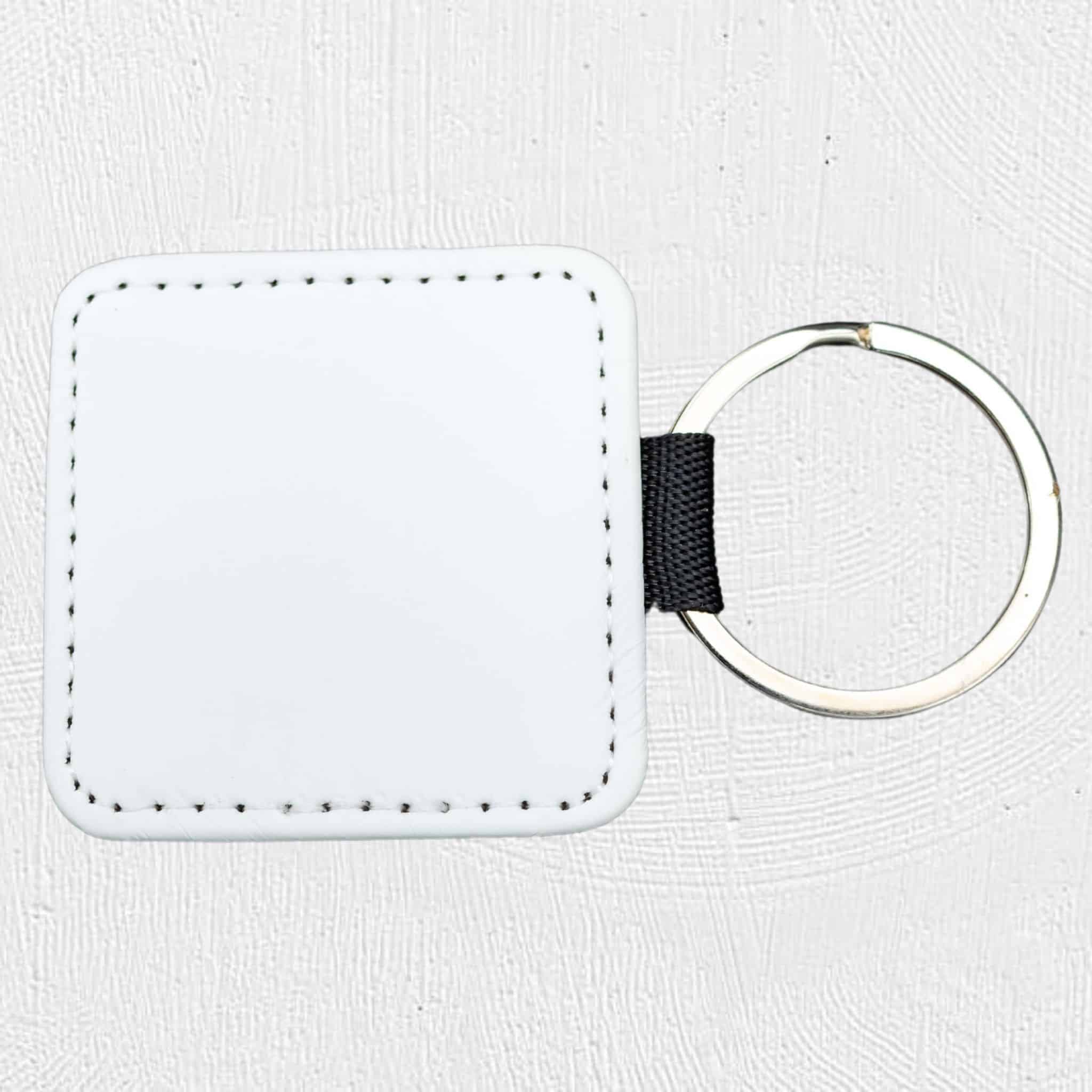 Keyring (PU; Black Glitter; Square; 50mmx50mm; Each) – Sublimation ...