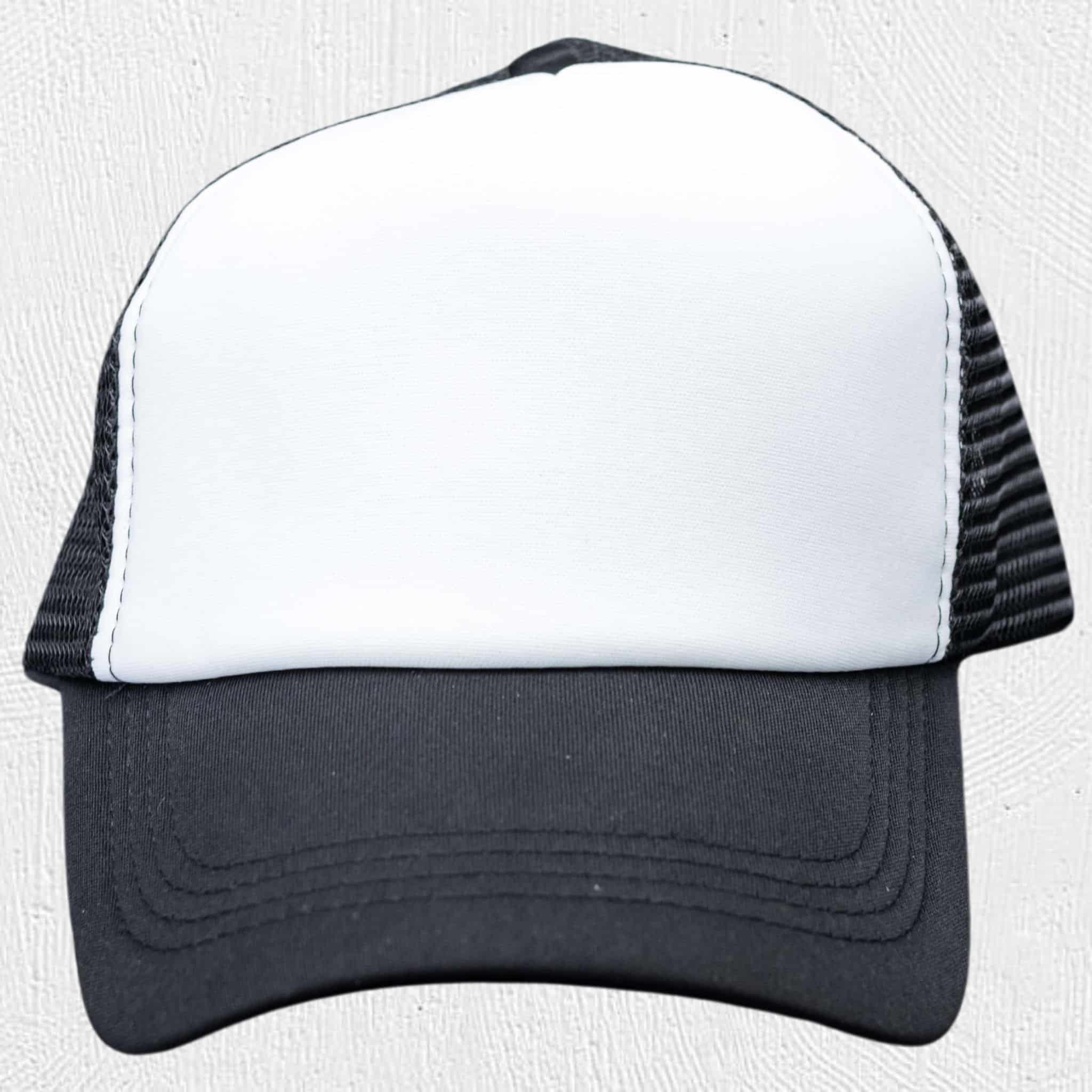 Cap (Truck; Black/White, Mesh back) – Sublimation Supplies Online Shop