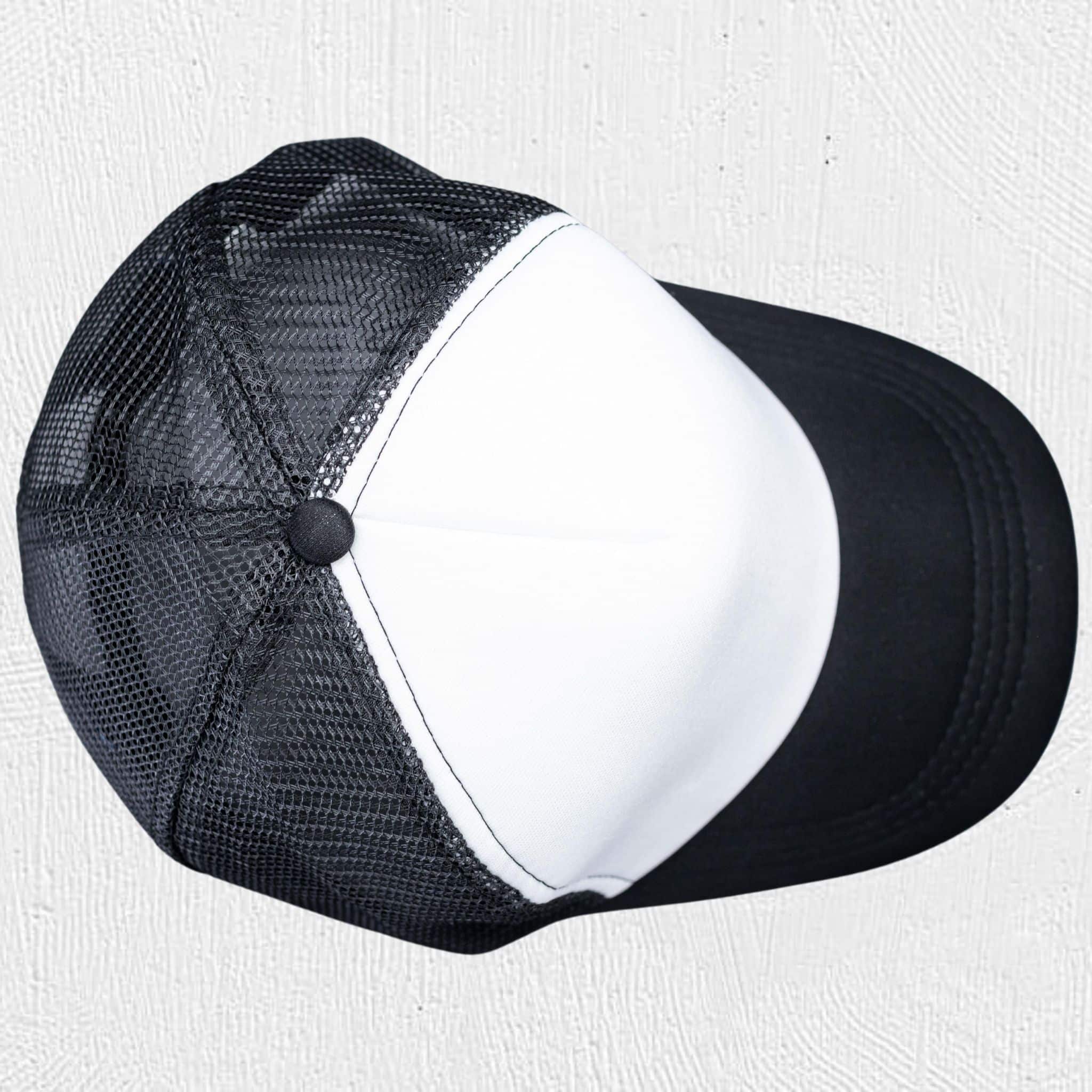 Cap (Truck; Black/White, Mesh back) – Sublimation Supplies Online Shop