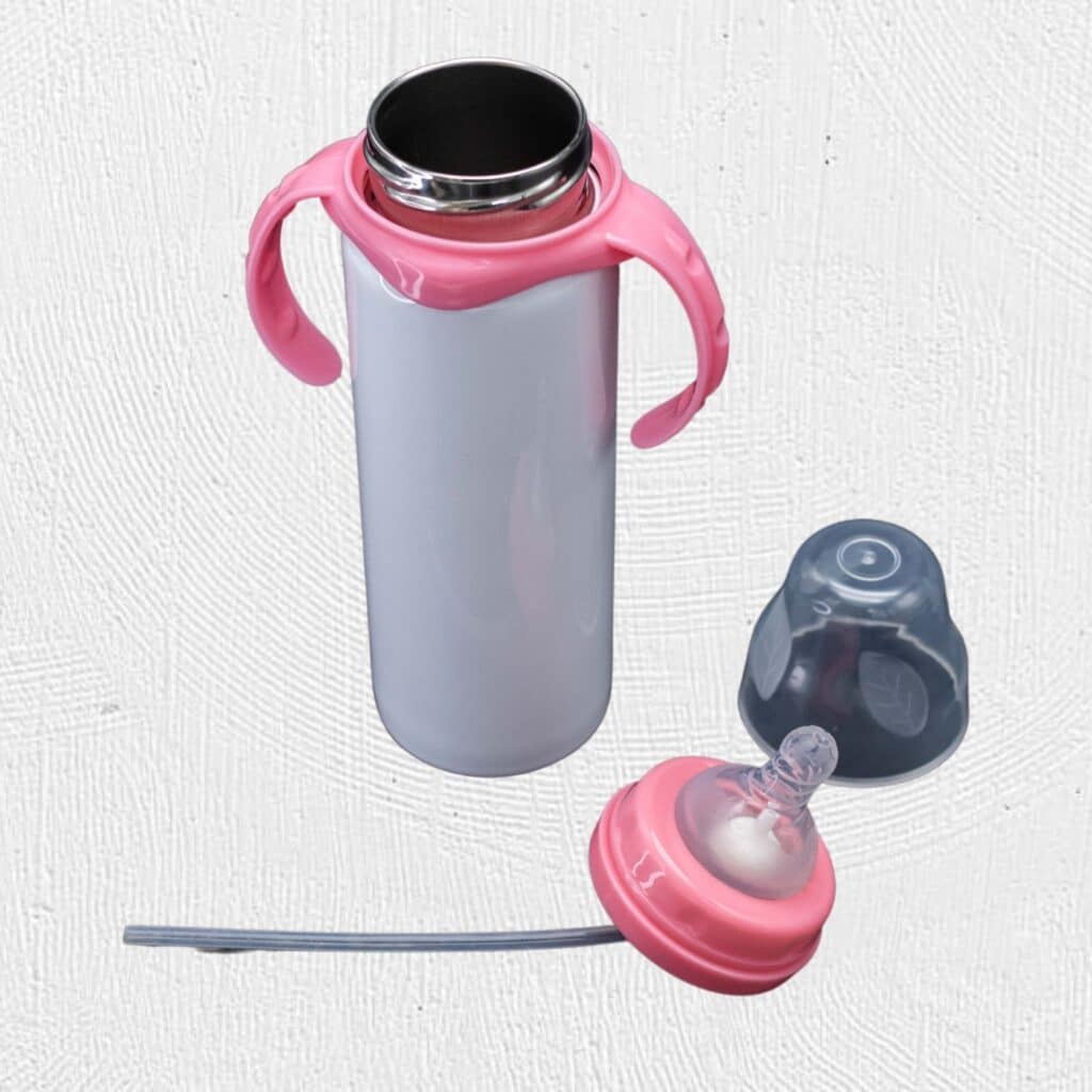 Baby Milk Bottle (Pink; Each; Metal; Double Walled) – Sublimation ...