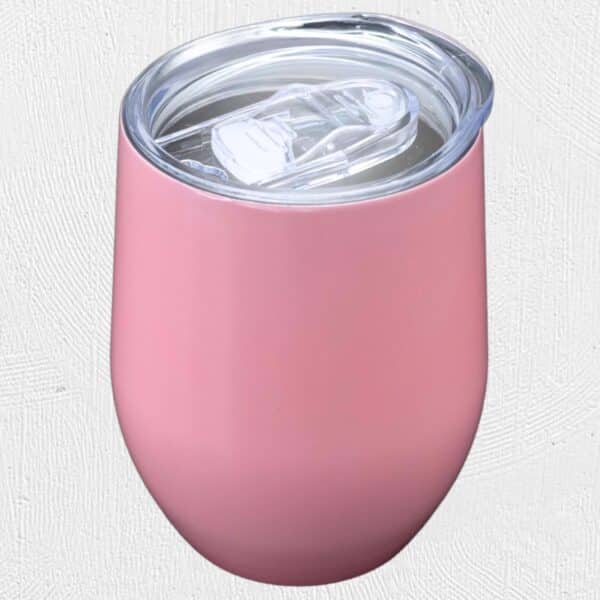 Wine Tumbler (Pink; Sublimation; Stainless Steel; 12oz; Double Walled ...