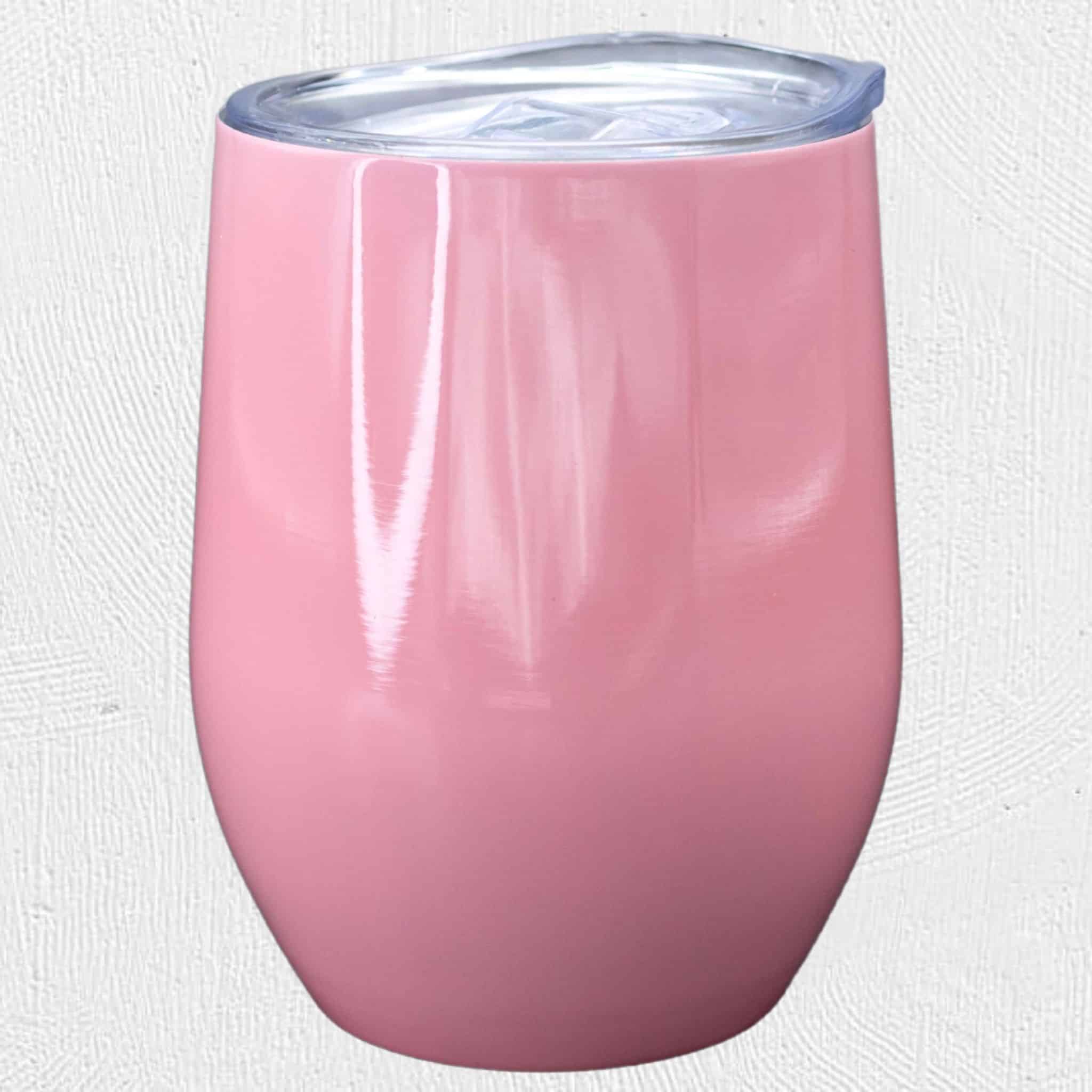 Wine Tumbler (Pink; Sublimation; Stainless Steel; 12oz; Double Walled ...
