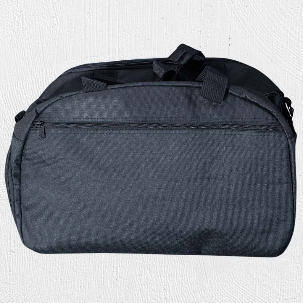 Bag (Travel; Black; 45cm x 30cm; Fabric) Travel Bag with shoe zip ...